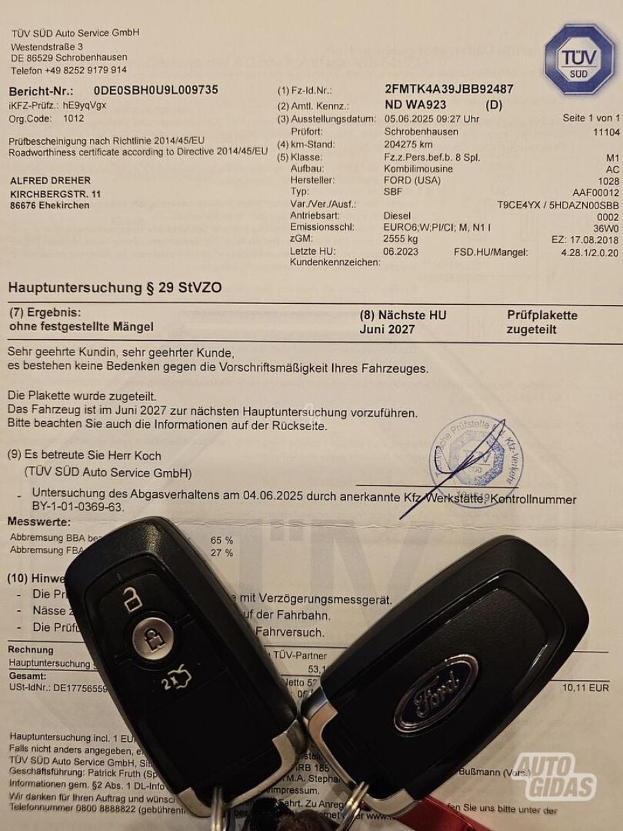 White Ford Edge 2018 in Ukmerge, with an engine capacity of 2.00 L and mileage of 244 thousand km for 12500 €, photo 6 on AUTOMOTO.COM.LV