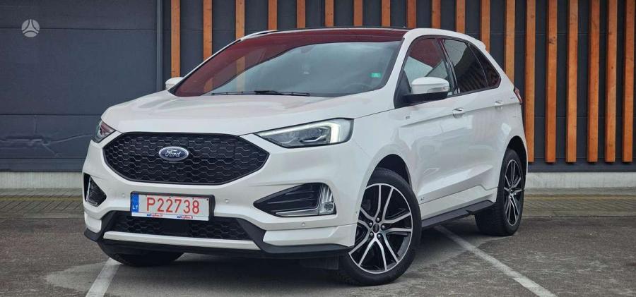 White Ford Edge 2019 in Klaipeda, with an engine capacity of 2.00 L and mileage of 187 thousand km for 19800 €, photo 1 on AUTOMOTO.COM.LV
