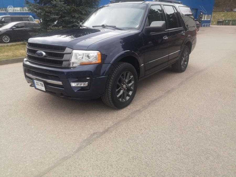 Blue Ford Expedition 2017 in Vilnius, with an engine capacity of 3.50 L and mileage of 150 thousand km for 10999 €, photo 3 on AUTOMOTO.COM.LV