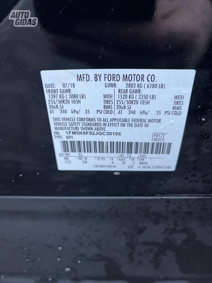 Ford Explorer 2018 Kauņa, ar dzinēja tilpumu 3.50 L un nobraukumu 53 tūkst. km par 20900 €, foto 24 vietnē AUTOMOTO.COM.LV