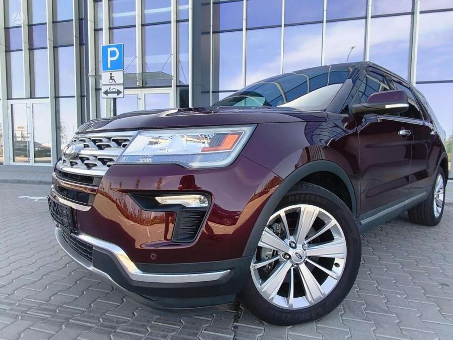 Violet Ford Explorer 2019 in Vilnius, with an engine capacity of 3.50 L and mileage of 71 thousand km for 22800 €, photo 3 on AUTOMOTO.COM.LV