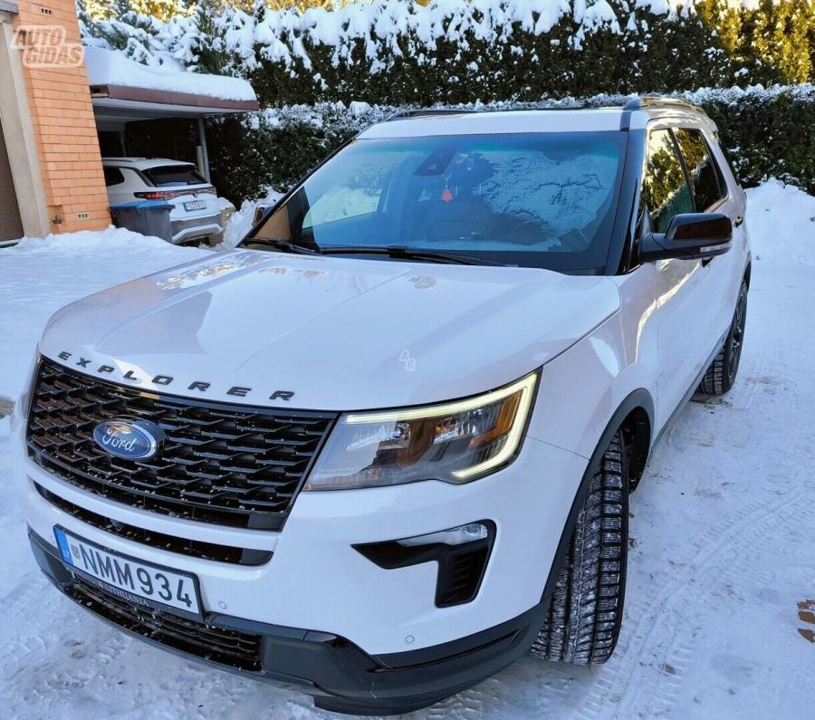 White Ford Explorer 2019 in Panevezys, with an engine capacity of 3.50 L and mileage of 85 thousand km for 23000 €, photo 1 on AUTOMOTO.COM.LV