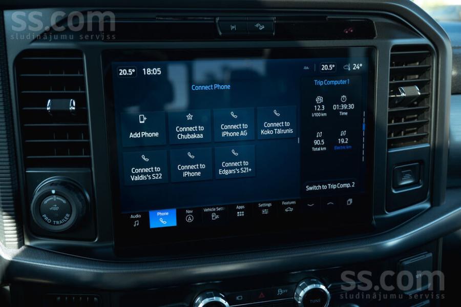 Melns Ford F-150 2025 Rīga, ar dzinēja tilpumu 3.50 L un nobraukumu 15 tūkst. km par 74990 €, foto 17 vietnē AUTOMOTO.COM.LV