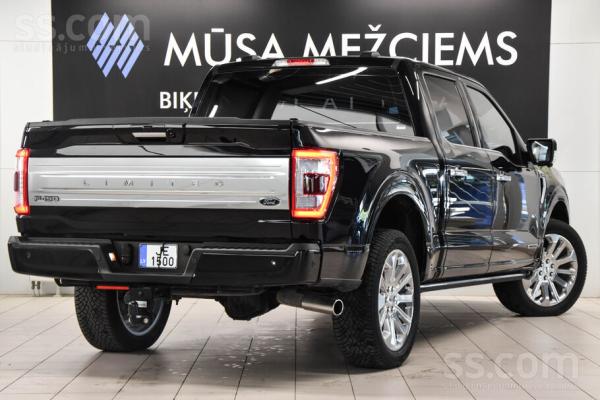 Black Ford F-150 2024 in Riga, with an engine capacity of 3.50 L and mileage of 6 thousand km for 74990 €, photo 6 on AUTOMOTO.COM.LV
