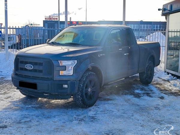 Grey Ford F-150 2016 in Avizieniai, with an engine capacity of 5.00 L and mileage of 99 thousand km for 21900 €, photo 1 on AUTOMOTO.COM.LV