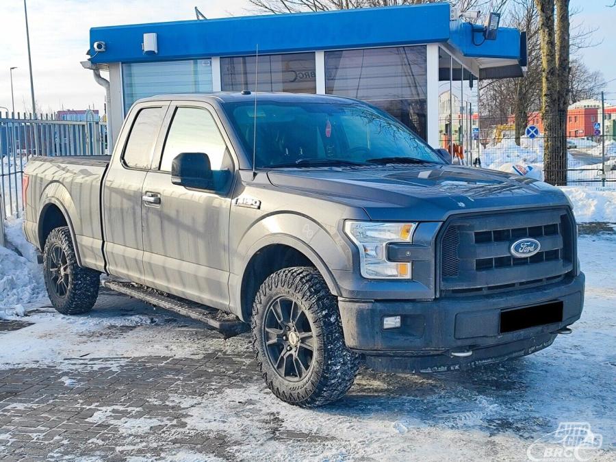 Grey Ford F-150 2016 in Avizieniai, with an engine capacity of 5.00 L and mileage of 99 thousand km for 21900 €, photo 30 on AUTOMOTO.COM.LV