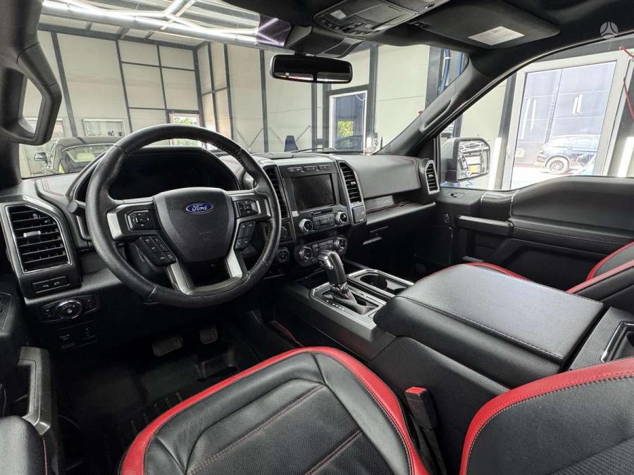 Grey Ford F-150 2020 in Vilnius, with an engine capacity of 3.49 L and mileage of 100 thousand km for 48500 €, photo 24 on AUTOMOTO.COM.LV
