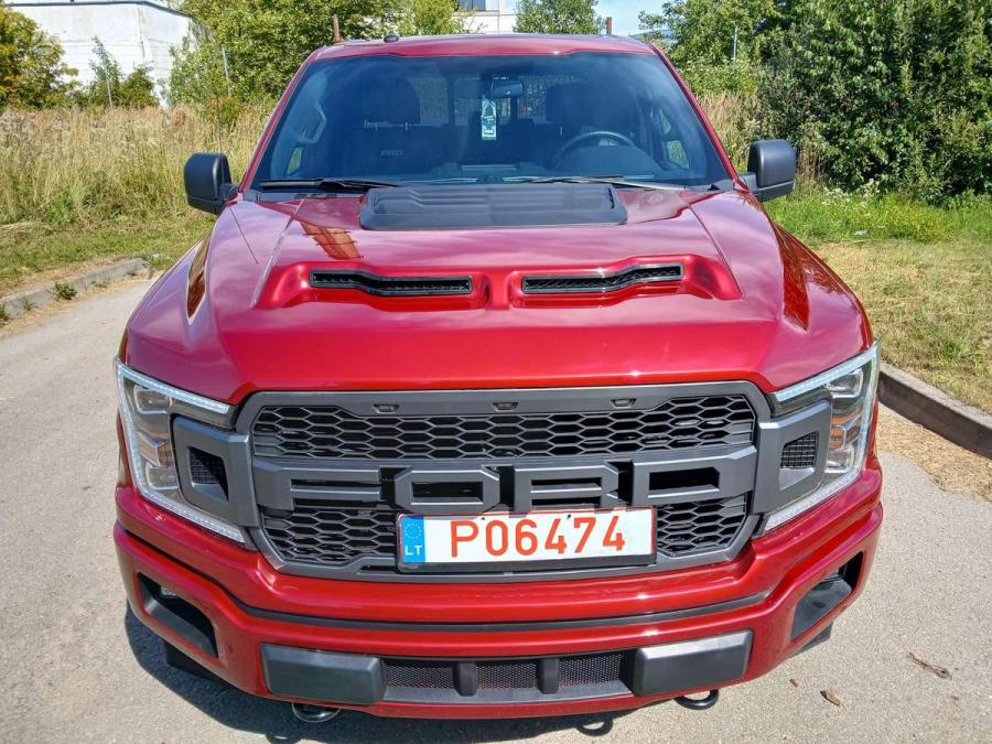 Red Ford F-150 2017 in Alytus, with an engine capacity of 4.95 L and mileage of 43 thousand km for 31000 €, photo 4 on AUTOMOTO.COM.LV