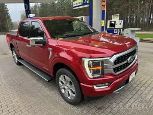Red Ford F-150 2022 in Riga, with an engine capacity of 3.50 L and mileage of 49 thousand km for 95000 €, photo  on AUTOMOTO.COM.LV