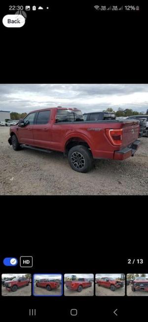 Sarkans Ford F-150 2022 Kauņa, ar dzinēja tilpumu 4.95 L un nobraukumu 65 tūkst. km par 13900 €, foto 3 vietnē AUTOMOTO.COM.LV