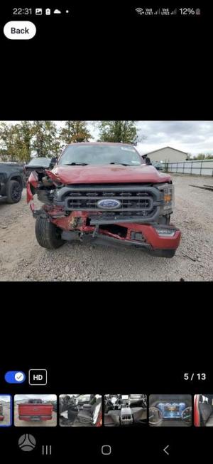 Sarkans Ford F-150 2022 Kauņa, ar dzinēja tilpumu 4.95 L un nobraukumu 65 tūkst. km par 13900 €, foto 6 vietnē AUTOMOTO.COM.LV
