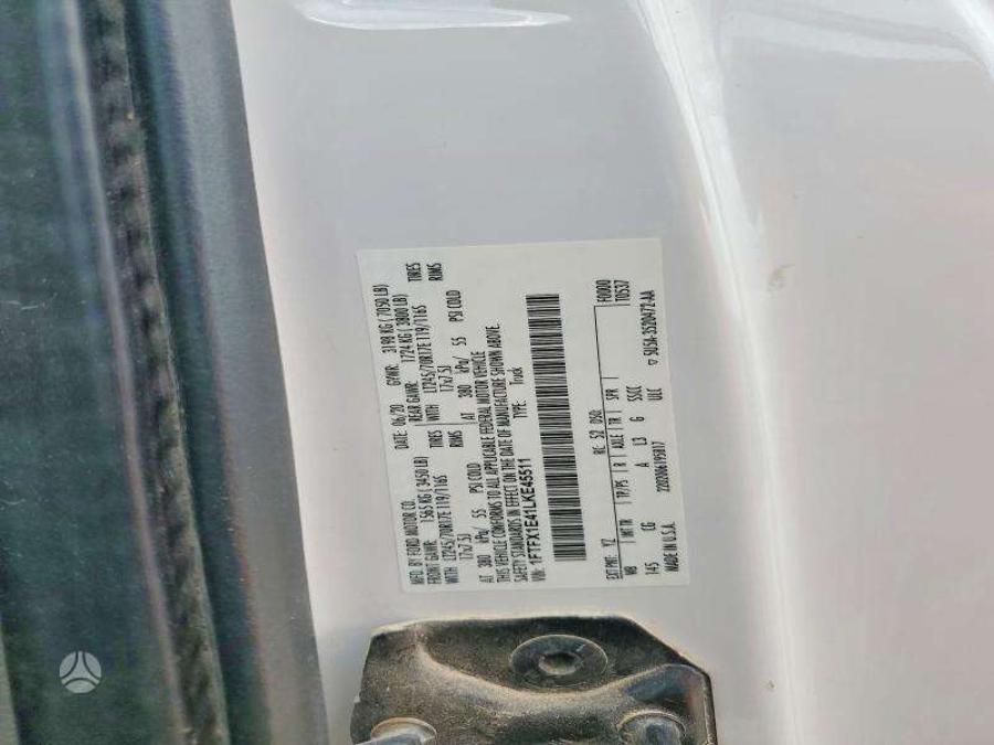 Balts Ford F-150 2020 Klaipėda, ar dzinēja tilpumu 3.60 L un nobraukumu 194 tūkst. km par 9000 €, foto 13 vietnē AUTOMOTO.COM.LV