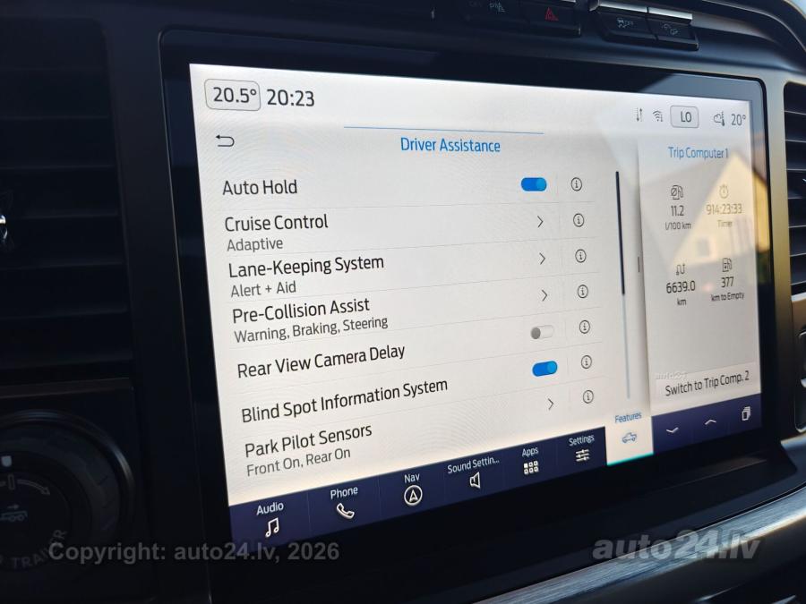 Pelēks Ford F-Series 2024 Paide, ar dzinēja tilpumu 5.00 L un nobraukumu 47 tūkst. km par 74900 €, foto 24 vietnē AUTOMOTO.COM.LV