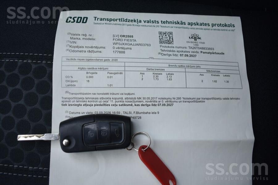 Black Ford Fiesta 2010 in Talsi, with an engine capacity of 1.40 L and mileage of 177 thousand km for 5800 €, photo 18 on AUTOMOTO.COM.LV