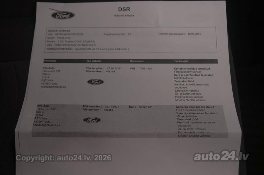 Melns Ford Fiesta 2014 Tallina, ar dzinēja tilpumu 1.20 L un nobraukumu 76 tūkst. km par 5490 €, foto 15 vietnē AUTOMOTO.COM.LV