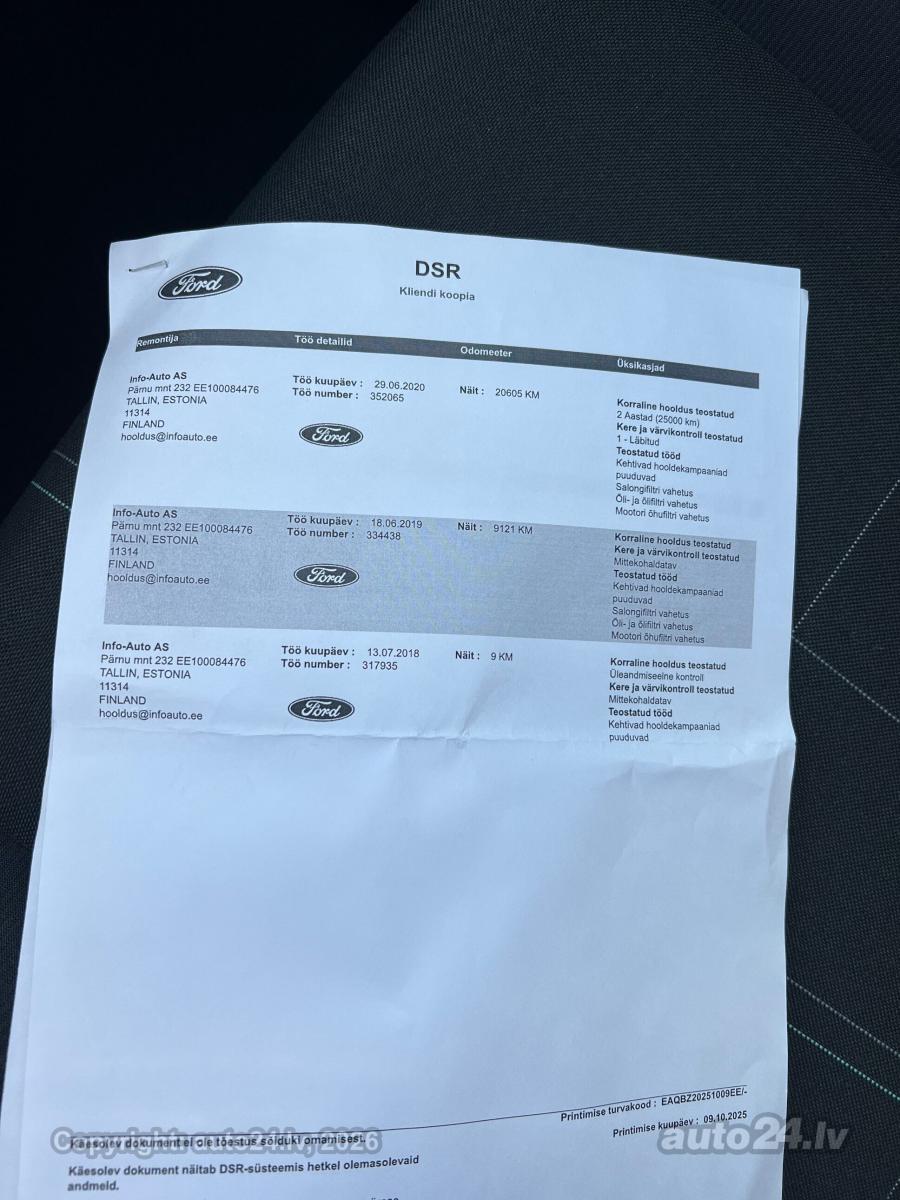Brown Ford Fiesta 2018 in Tallinn, with an engine capacity of 1.00 L and mileage of 160 thousand km for 5990 €, photo 20 on AUTOMOTO.COM.LV