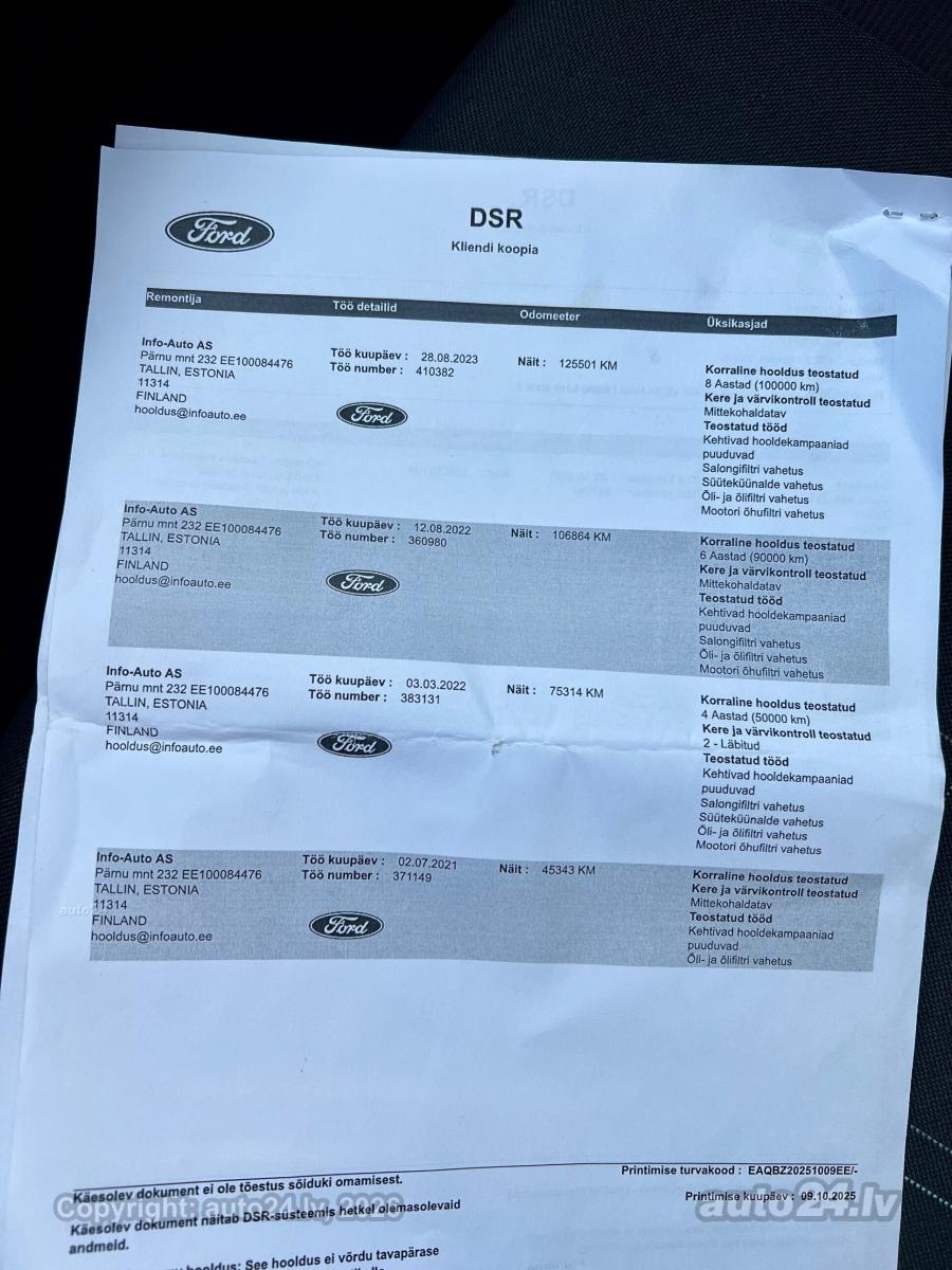 Brown Ford Fiesta 2018 in Tallinn, with an engine capacity of 1.00 L and mileage of 160 thousand km for 5990 €, photo 21 on AUTOMOTO.COM.LV