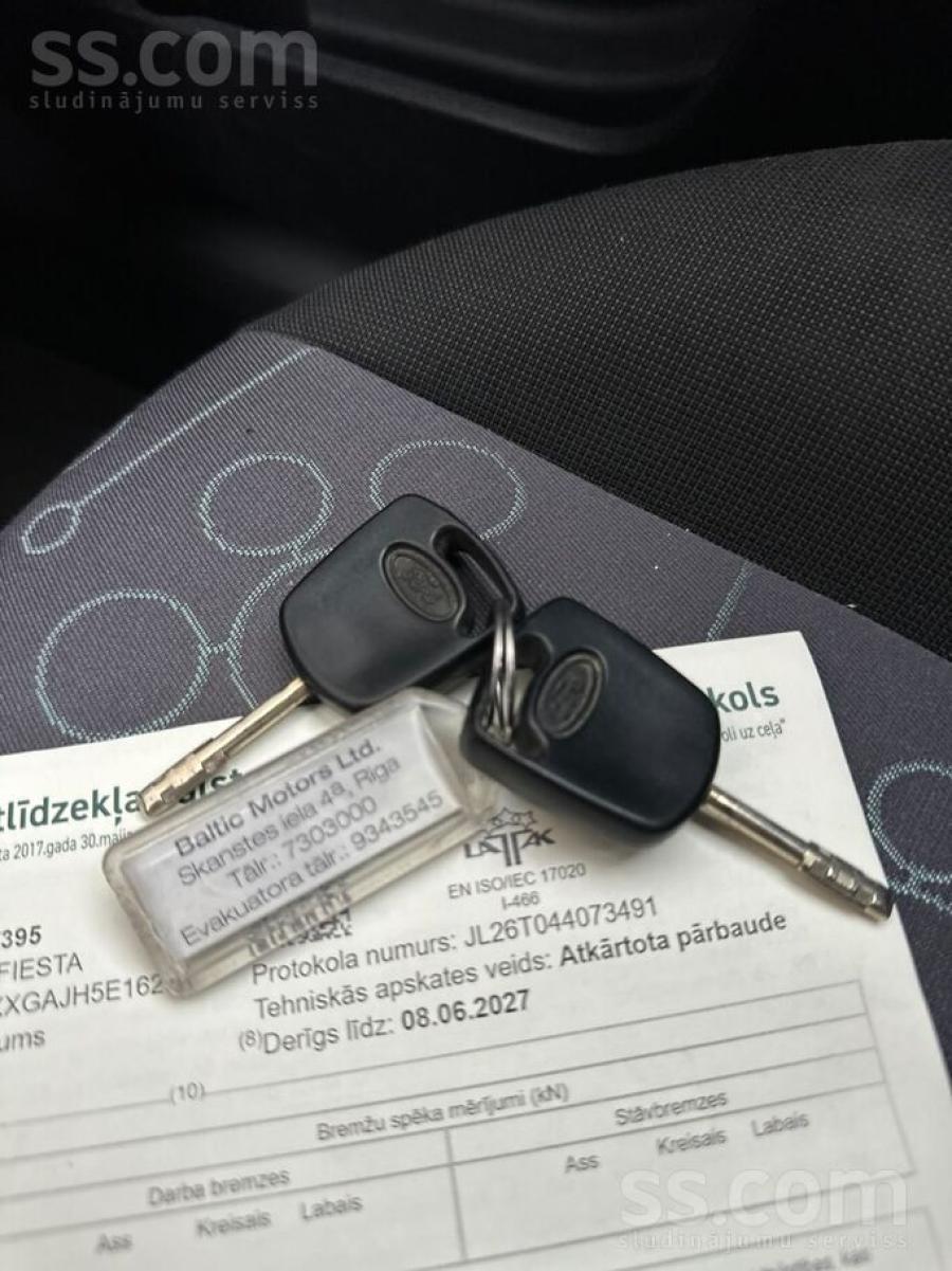 Grey Ford Fiesta 2006 in Jelgava, with an engine capacity of 1.30 L and mileage of 156 thousand km for 1190 €, photo 18 on AUTOMOTO.COM.LV