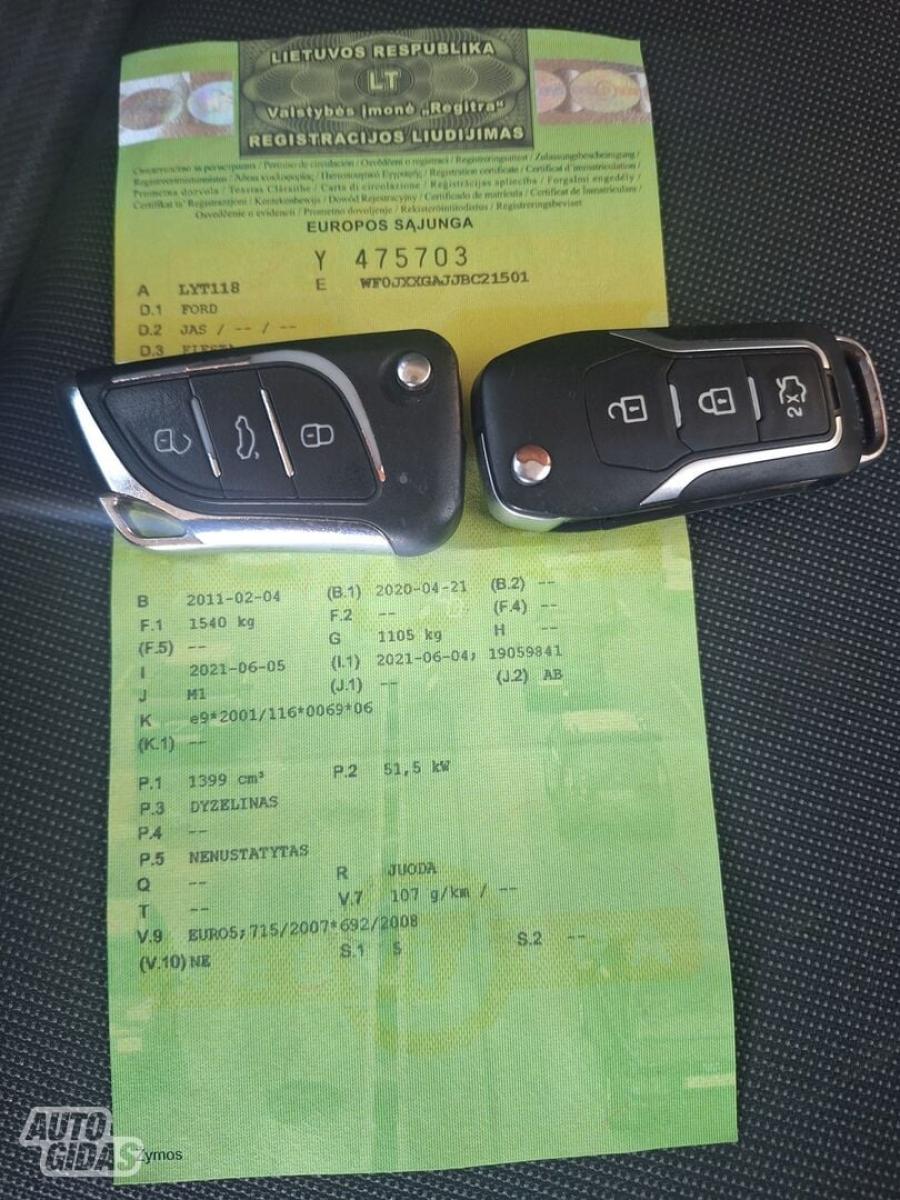 Ford Fiesta 2011 Klaipėda, ar dzinēja tilpumu 1.40 L un nobraukumu 207 tūkst. km par 900 €, foto 19 vietnē AUTOMOTO.COM.LV