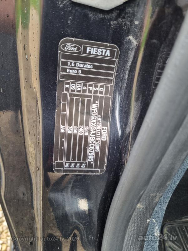 Ford Fiesta 2012 Otepē, ar dzinēja tilpumu 1.60 L un nobraukumu 0 tūkst. km par 4999 €, foto 10 vietnē AUTOMOTO.COM.LV
