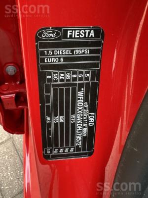 Sarkans Ford Fiesta 2017 Jelgava, ar dzinēja tilpumu 1.50 L un nobraukumu 186 tūkst. km par 6000 €, foto 21 vietnē AUTOMOTO.COM.LV