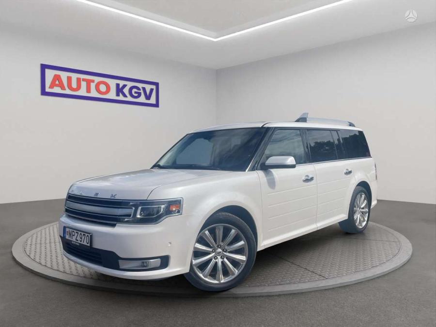White Ford Flex 2014 in Vilnius, with an engine capacity of 3.50 L and mileage of 210 thousand km for 11499 €, photo 1 on AUTOMOTO.COM.LV