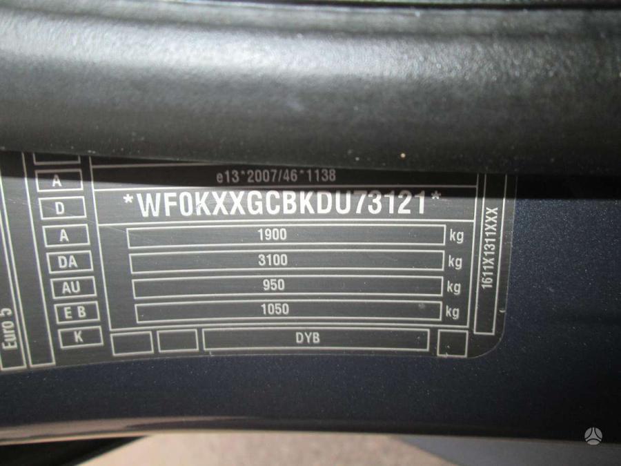 Melns Ford Focus 2013 Kelmė, ar dzinēja tilpumu 1.00 L un nobraukumu 139 tūkst. km par 3950 €, foto 14 vietnē AUTOMOTO.COM.LV