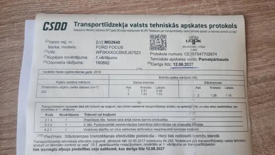 Black Ford Focus 2014 in Cesis, with an engine capacity of 1.60 L and mileage of 161 thousand km for 4200 €, photo 25 on AUTOMOTO.COM.LV
