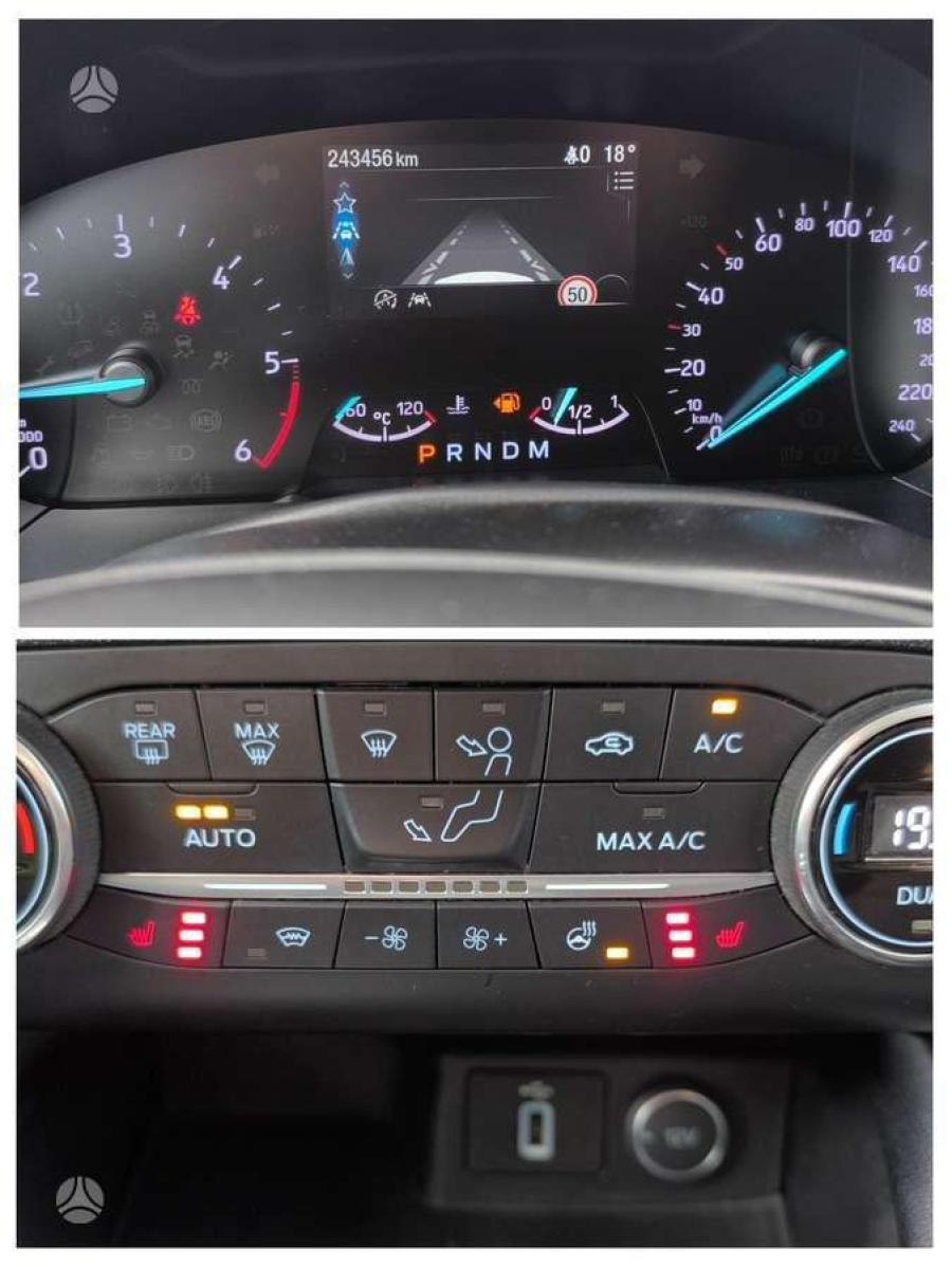 Black Ford Focus 2020 in Siauliai, with an engine capacity of 1.50 L and mileage of 243 thousand km for 9650 €, photo 22 on AUTOMOTO.COM.LV