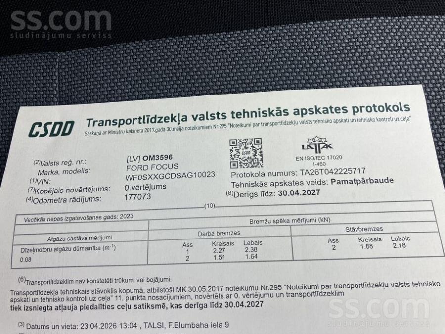 Melns Ford Focus 2011 Talsi, ar dzinēja tilpumu 1.60 L un nobraukumu 177 tūkst. km par 4999 €, foto 17 vietnē AUTOMOTO.COM.LV
