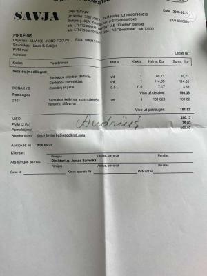 Черный Форд Фокус 2015 в Каунас, объемом двигателя 1.00 л и пробегом 190 тыс. км за 3900 €, фото 20 на AUTOMOTO.COM.LV