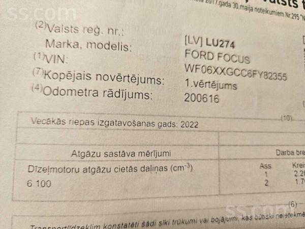 Black Ford Focus 2015 in Riga, with an engine capacity of 1.50 L and mileage of 201 thousand km for 5800 €, photo 7 on AUTOMOTO.COM.LV
