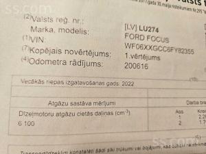 Черный Форд Фокус 2015 в Рига, объемом двигателя 1.50 л и пробегом 201 тыс. км за 5800 €, фото 7 на AUTOMOTO.COM.LV