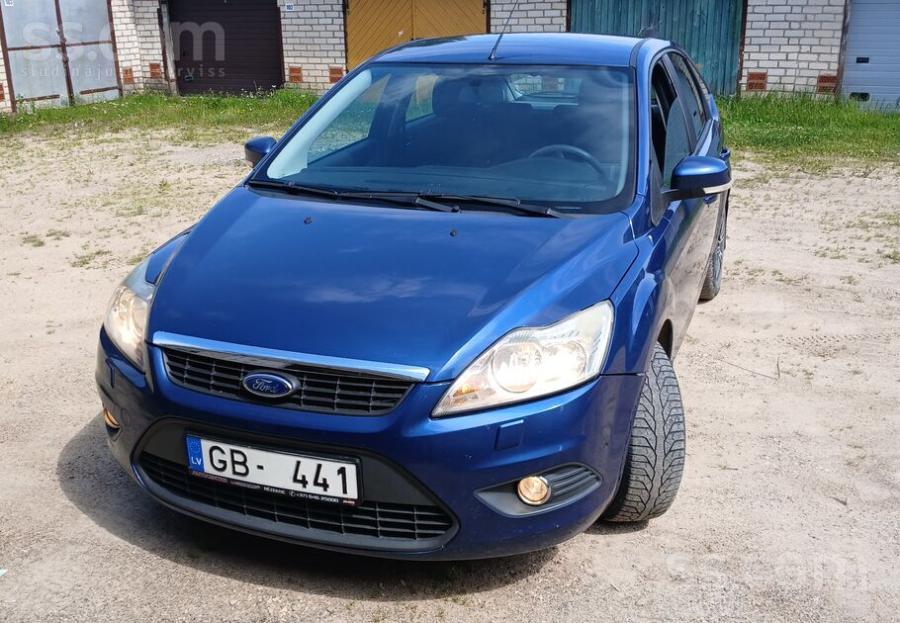 Blue Ford Focus 2008 in Ludza, with an engine capacity of 1.60 L and mileage of 168 thousand km for 2450 €, photo 1 on AUTOMOTO.COM.LV