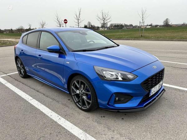 Blue Ford Focus 2019 in Vilnius, with an engine capacity of 1.50 L and mileage of 63 thousand km for 12700 €, photo 1 on AUTOMOTO.COM.LV