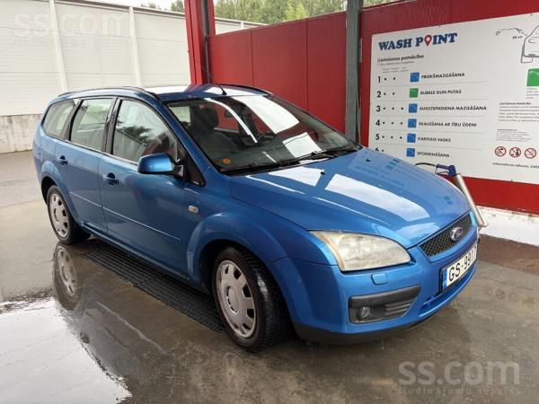 Blue Ford Focus 2007 in Riga, with an engine capacity of 1.60 L and mileage of 281 thousand km for 1600 €, photo 1 on AUTOMOTO.COM.LV