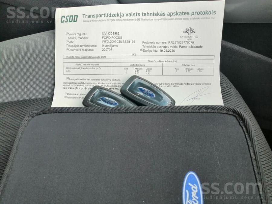 Zils Ford Focus 2011 Rīga, ar dzinēja tilpumu 1.60 L un nobraukumu 231 tūkst. km par 4300 €, foto 22 vietnē AUTOMOTO.COM.LV