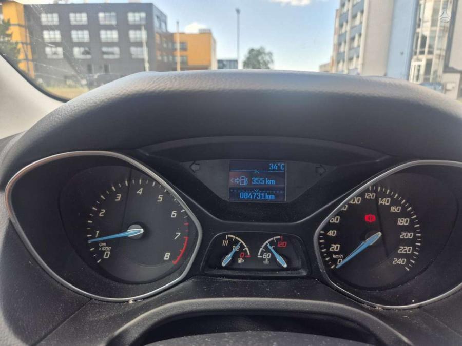 Blue Ford Focus 2013 in Vilnius, with an engine capacity of 1.00 L and mileage of 85 thousand km for 3450 €, photo 15 on AUTOMOTO.COM.LV