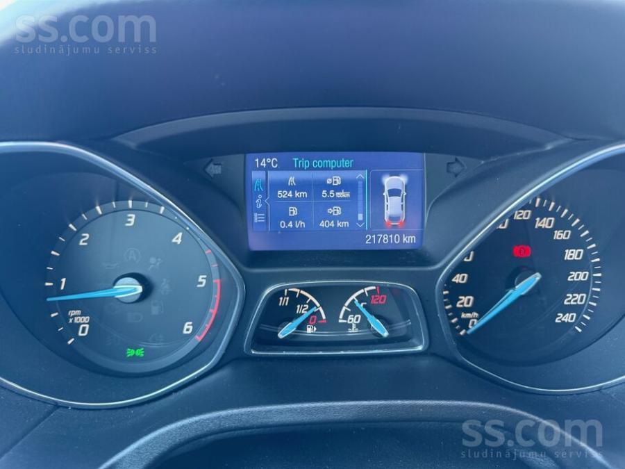 Blue Ford Focus 2014 in Riga, with an engine capacity of 1.60 L and mileage of 217 thousand km for 4650 €, photo 17 on AUTOMOTO.COM.LV