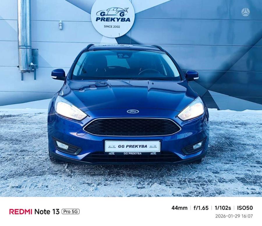 Blue Ford Focus 2016 in Kaunas, with an engine capacity of 1.50 L and mileage of 152 thousand km for 5450 €, photo 3 on AUTOMOTO.COM.LV