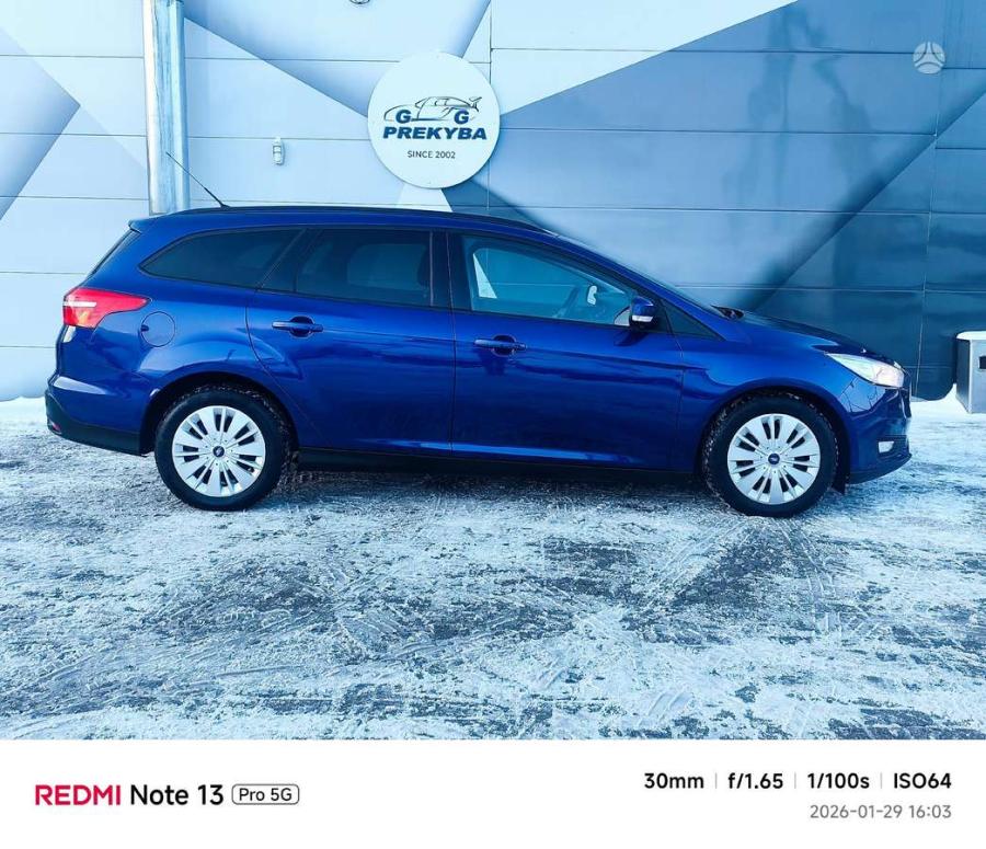Blue Ford Focus 2016 in Kaunas, with an engine capacity of 1.50 L and mileage of 152 thousand km for 5450 €, photo 5 on AUTOMOTO.COM.LV
