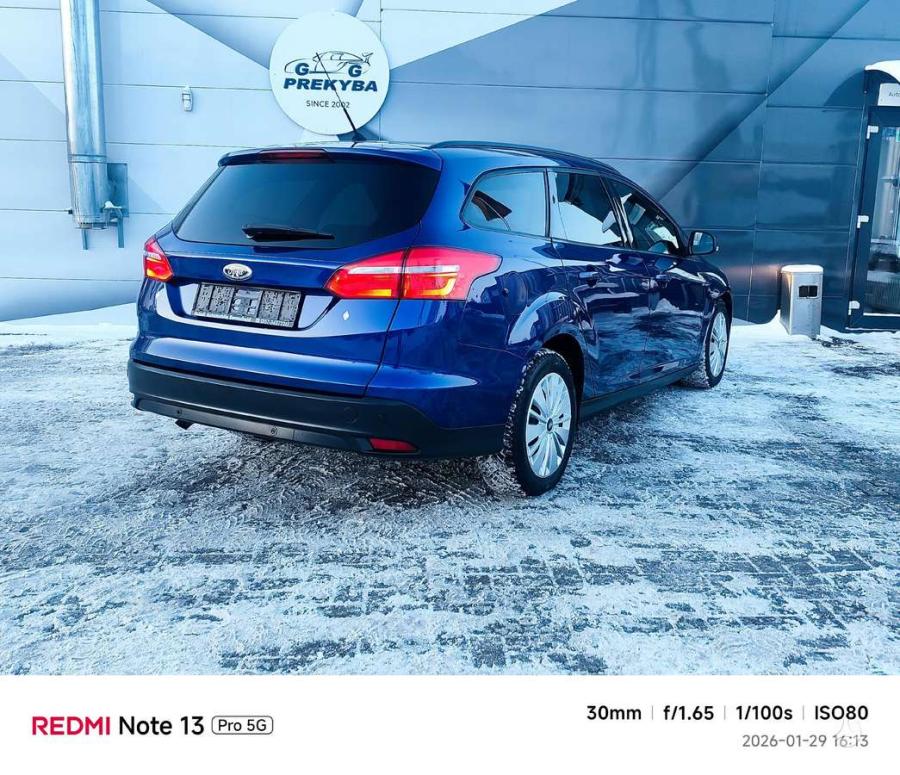 Blue Ford Focus 2016 in Kaunas, with an engine capacity of 1.50 L and mileage of 152 thousand km for 5450 €, photo 9 on AUTOMOTO.COM.LV