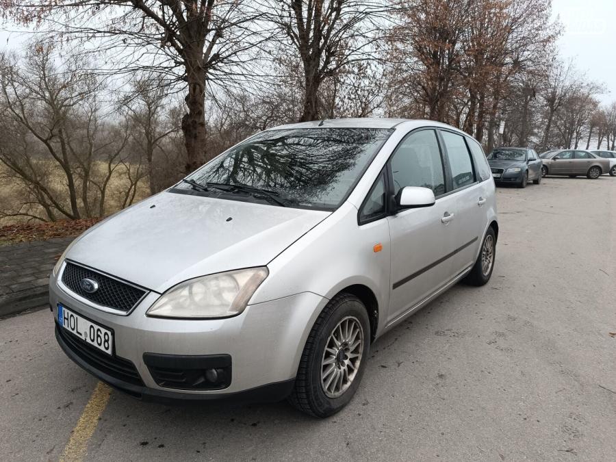 Grey Ford Focus C-Max 2006 in Vilnius, with an engine capacity of 1.60 L and mileage of 369 thousand km for 1050 €, photo 1 on AUTOMOTO.COM.LV