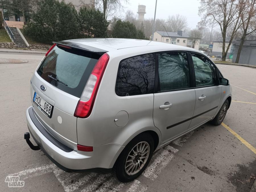 Grey Ford Focus C-Max 2006 in Vilnius, with an engine capacity of 1.60 L and mileage of 369 thousand km for 1050 €, photo 4 on AUTOMOTO.COM.LV