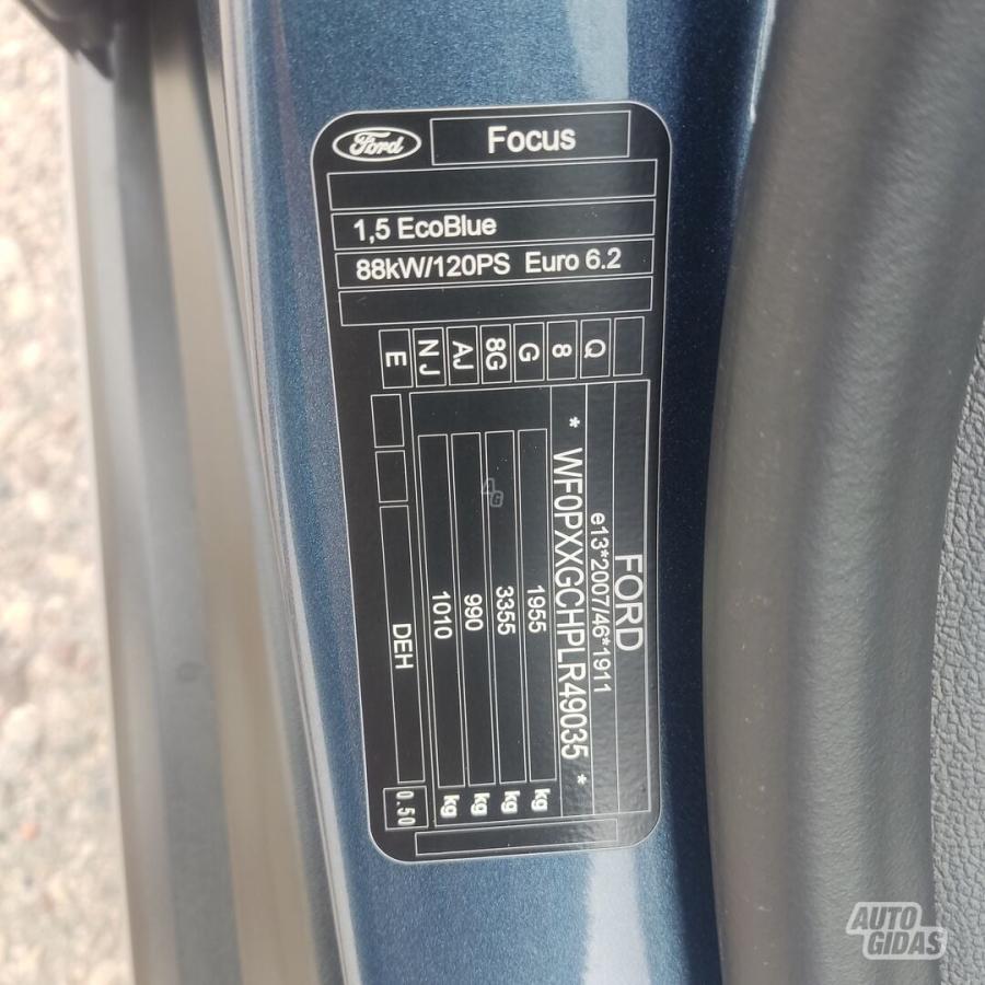 Grey Ford Focus 2020 in Vilnius, with an engine capacity of 1.50 L and mileage of 242 thousand km for 7900 €, photo 26 on AUTOMOTO.COM.LV