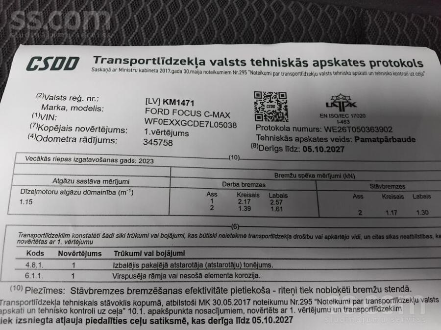 Pelēks Ford Focus 2007 Ogre, ar dzinēja tilpumu 2.00 L un nobraukumu 346 tūkst. km par 1750 €, foto 15 vietnē AUTOMOTO.COM.LV