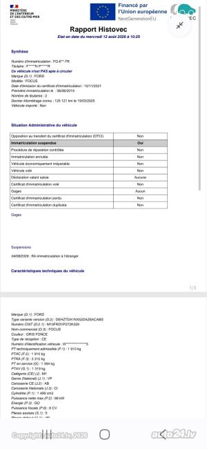 Pelēks Ford Focus 2019 Tallina, ar dzinēja tilpumu 1.50 L un nobraukumu 130 tūkst. km par 9700 €, foto 26 vietnē AUTOMOTO.COM.LV
