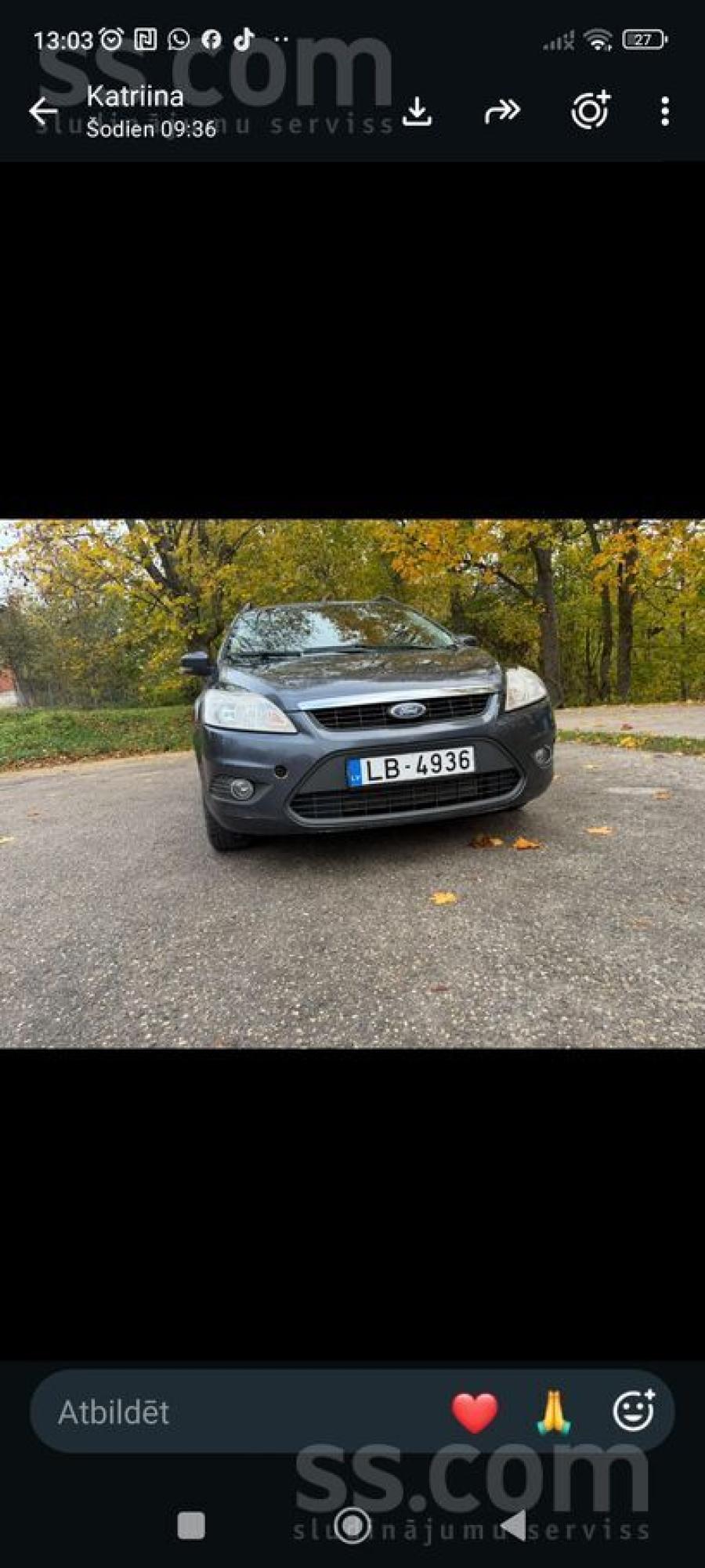 Grey Ford Focus 2008 in Madona, with an engine capacity of 1.80 L and mileage of 345 thousand km for 1250 €, photo 2 on AUTOMOTO.COM.LV