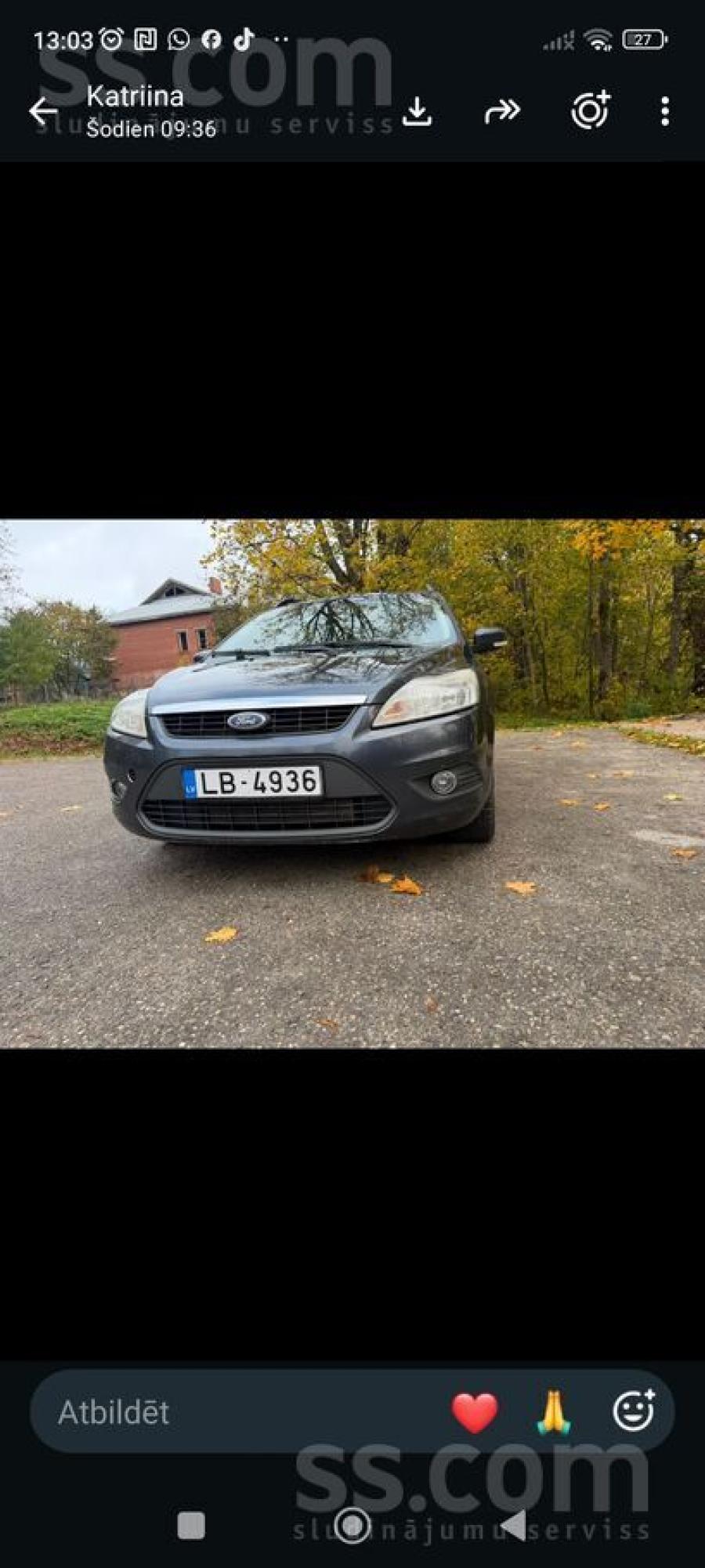 Grey Ford Focus 2008 in Madona, with an engine capacity of 1.80 L and mileage of 345 thousand km for 1250 €, photo 5 on AUTOMOTO.COM.LV