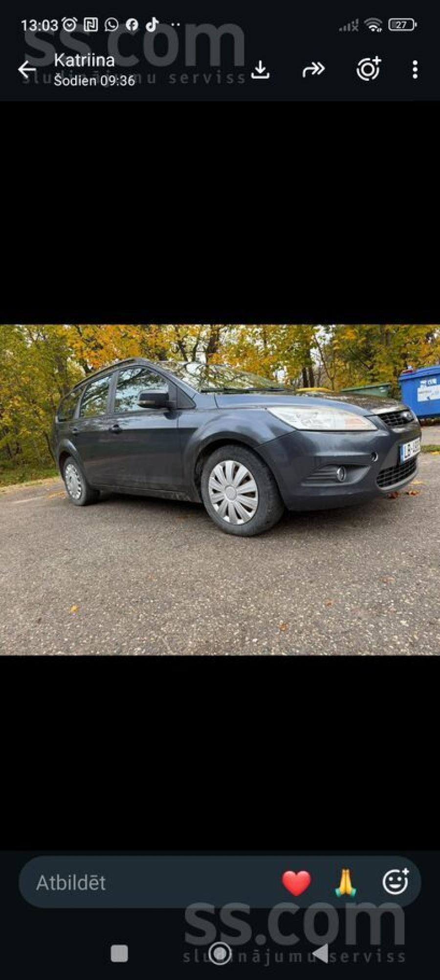 Grey Ford Focus 2008 in Madona, with an engine capacity of 1.80 L and mileage of 345 thousand km for 1250 €, photo 8 on AUTOMOTO.COM.LV